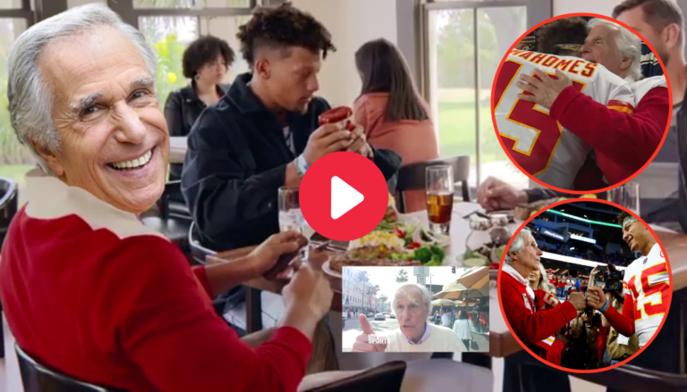 WATCH: Henry Winkler on Mahomes, "We're doing dinner soon!"