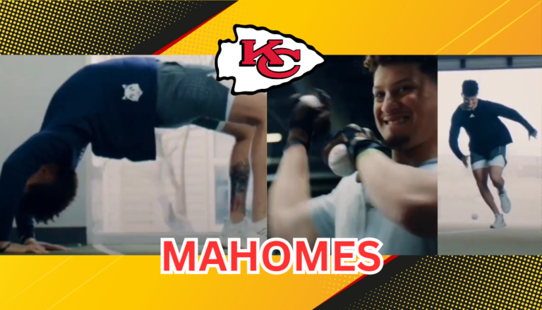 WATCH: Mahomes doing a back bend & strengthening his ankle
