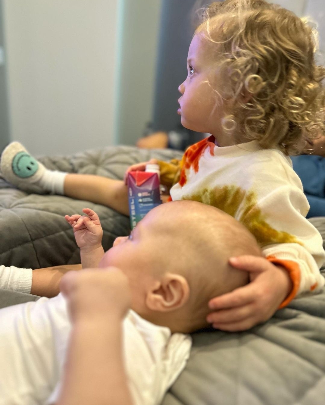 WATCH: Sterling and Patrick chill on the couch and play with blocks ...