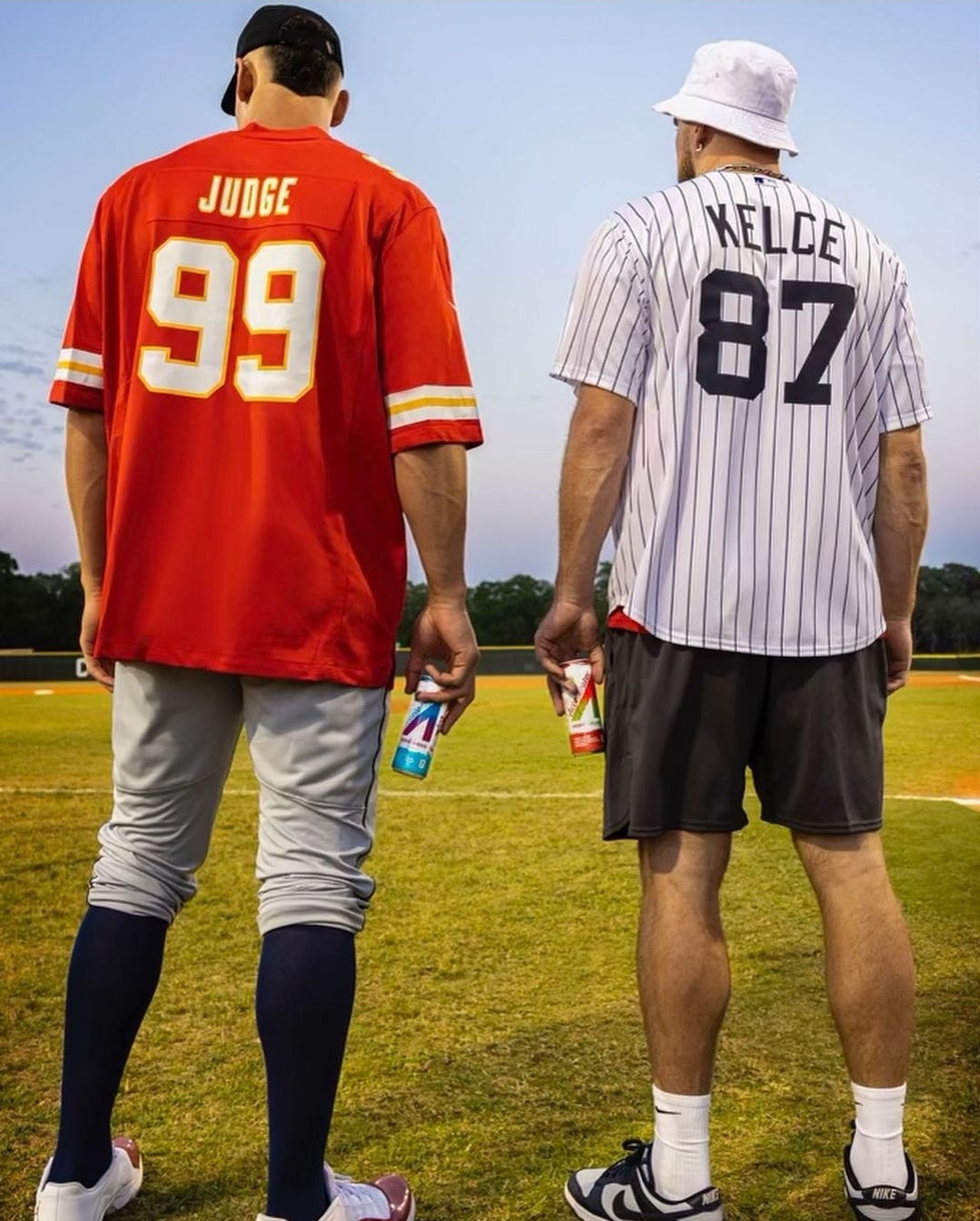 WATCH: Travis Kelce teams with Aaron Judge to promote ASHOC Energy Drink
