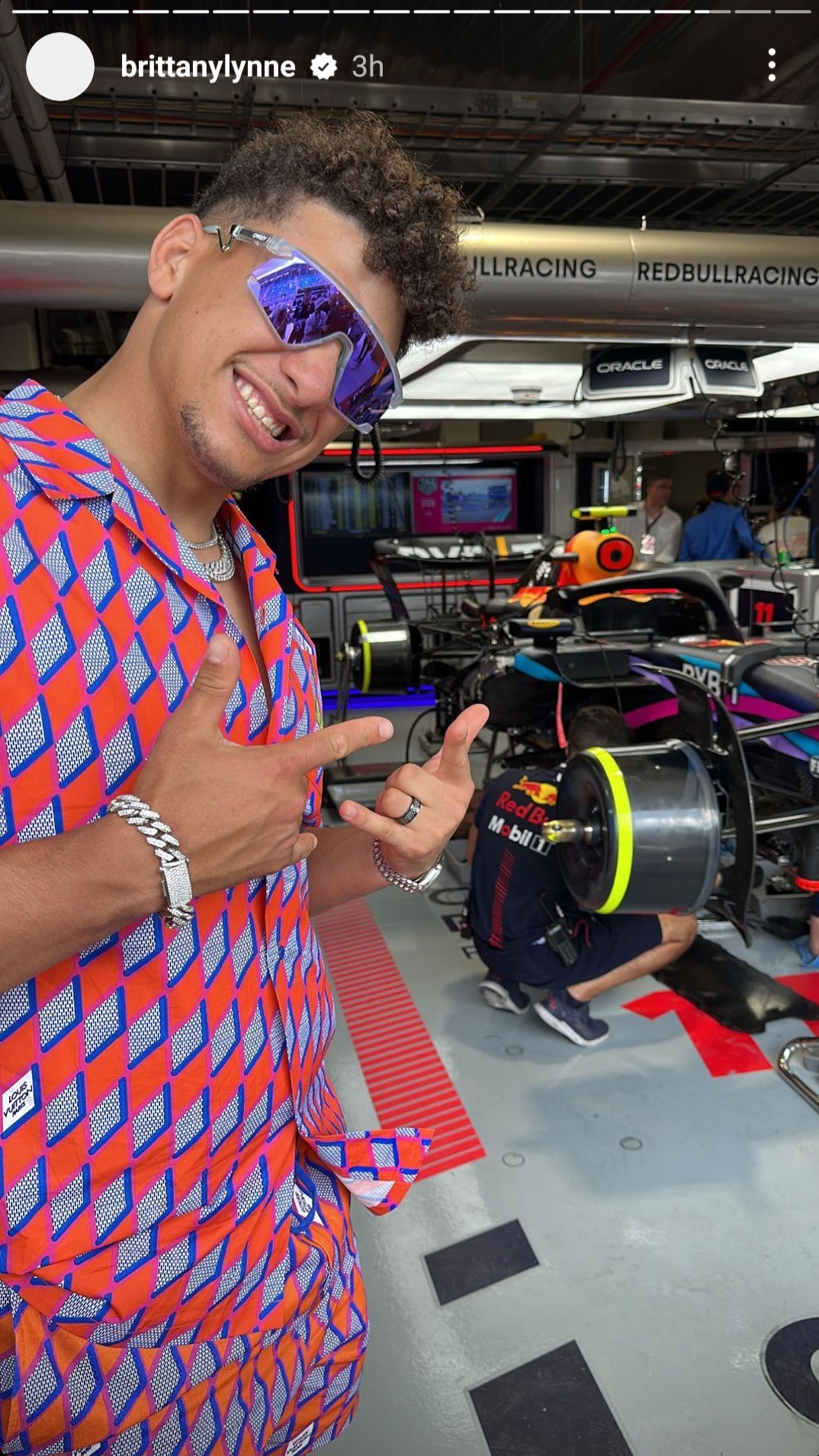 Patrick Mahomes at the Miami Grand Prix (1 video & 11 photos)