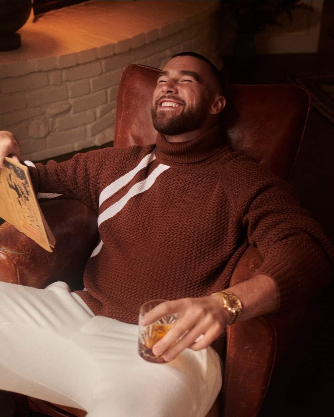 LOOK: Travis Kelce stuns in Vanity Fair photo shoot