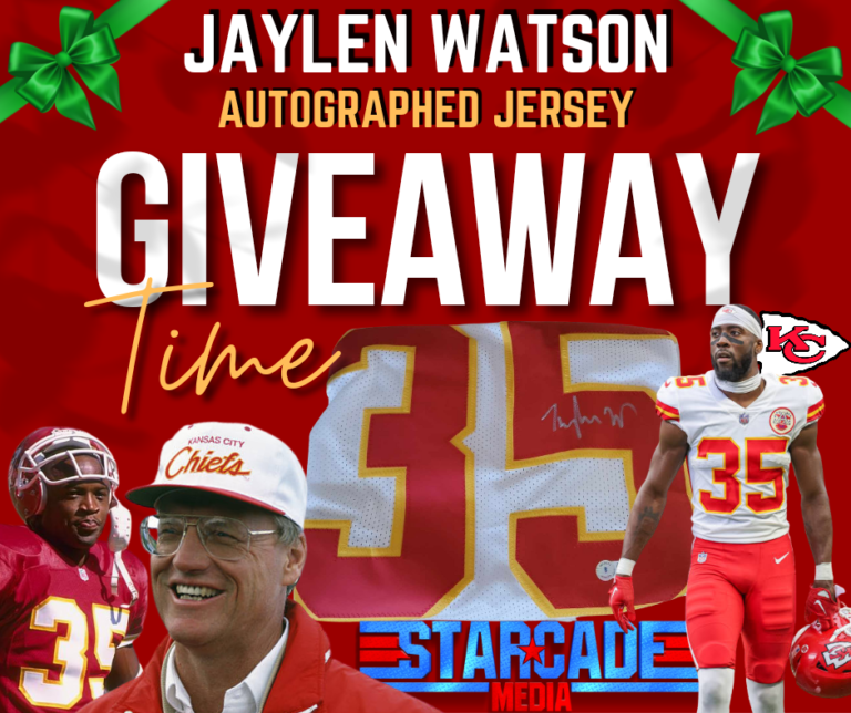 Enter the Jaylen Watson signed jersey & Mahomes figure giveaway